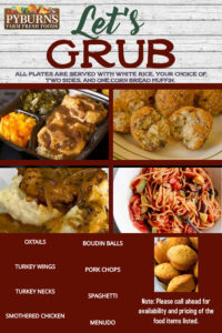 Kitchen Menus | Pyburn's Foods